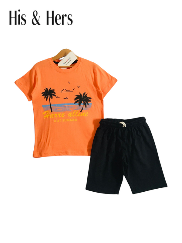 Hot Summer Orange Nicker Suit Boys 122 – His & Hers