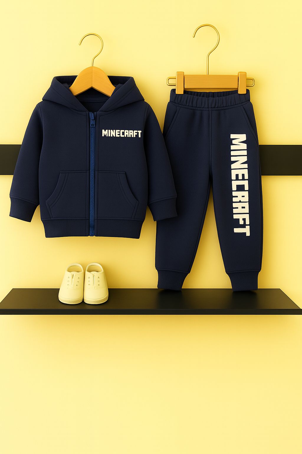 MINECRAFT Navy Zipper Hoodie Tracksuit 303 – His & Hers